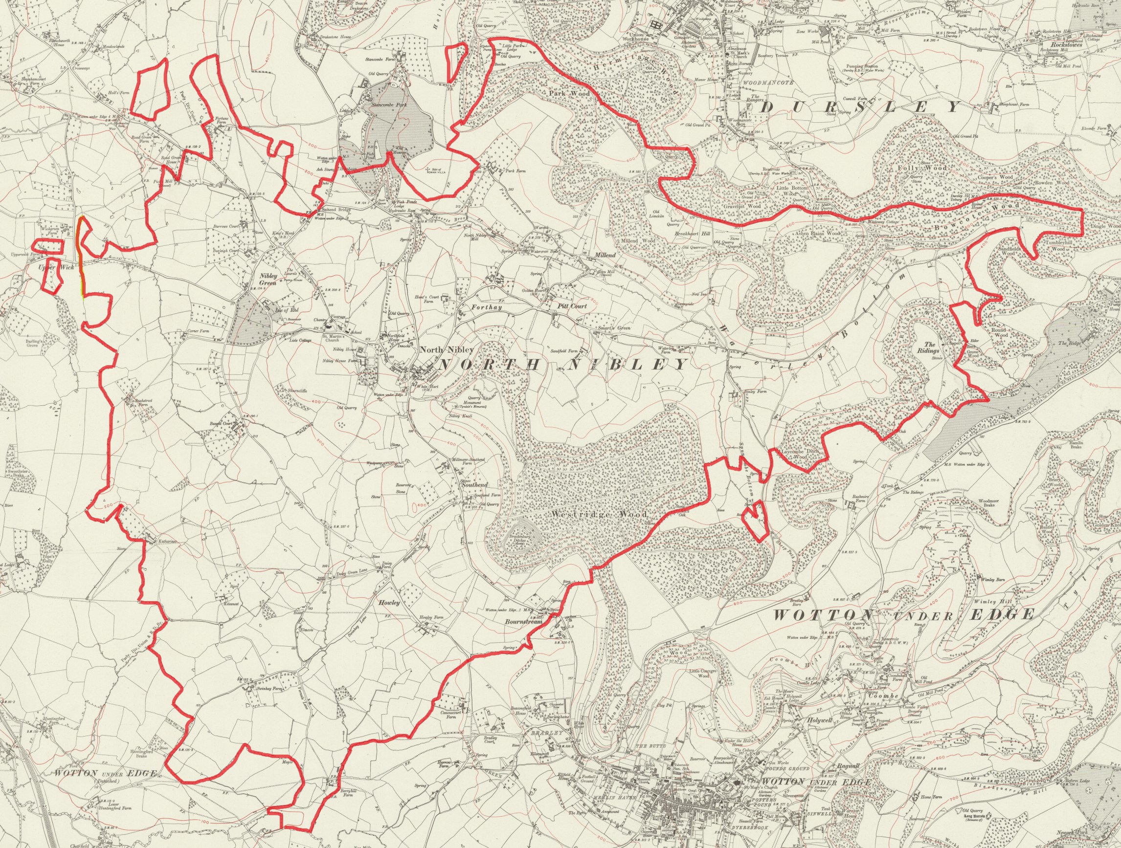 Ordnance Survey Map of 1924 – North Nibley One-Place-Study